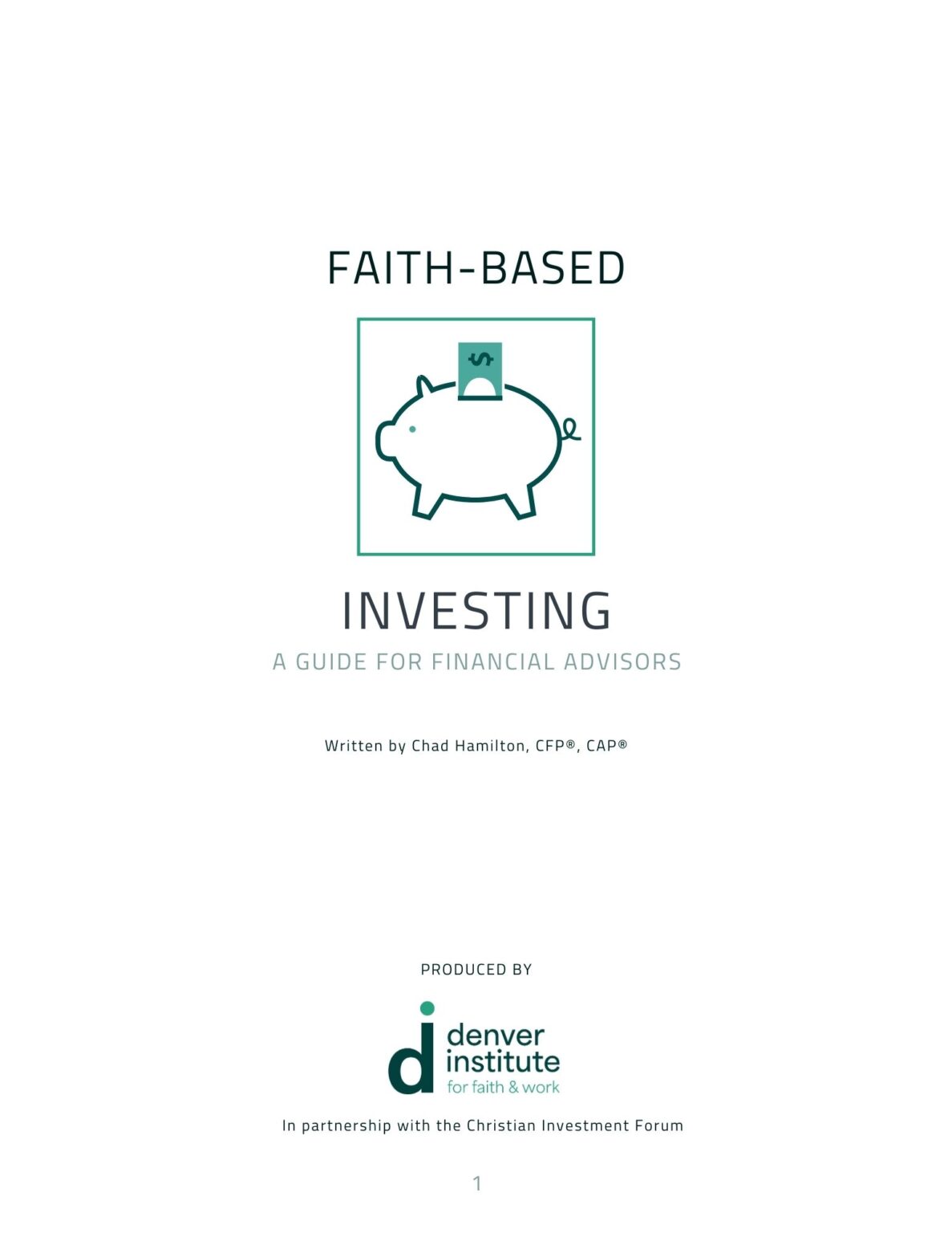 Faith-Based Investing - Denver Institute For Faith & Work