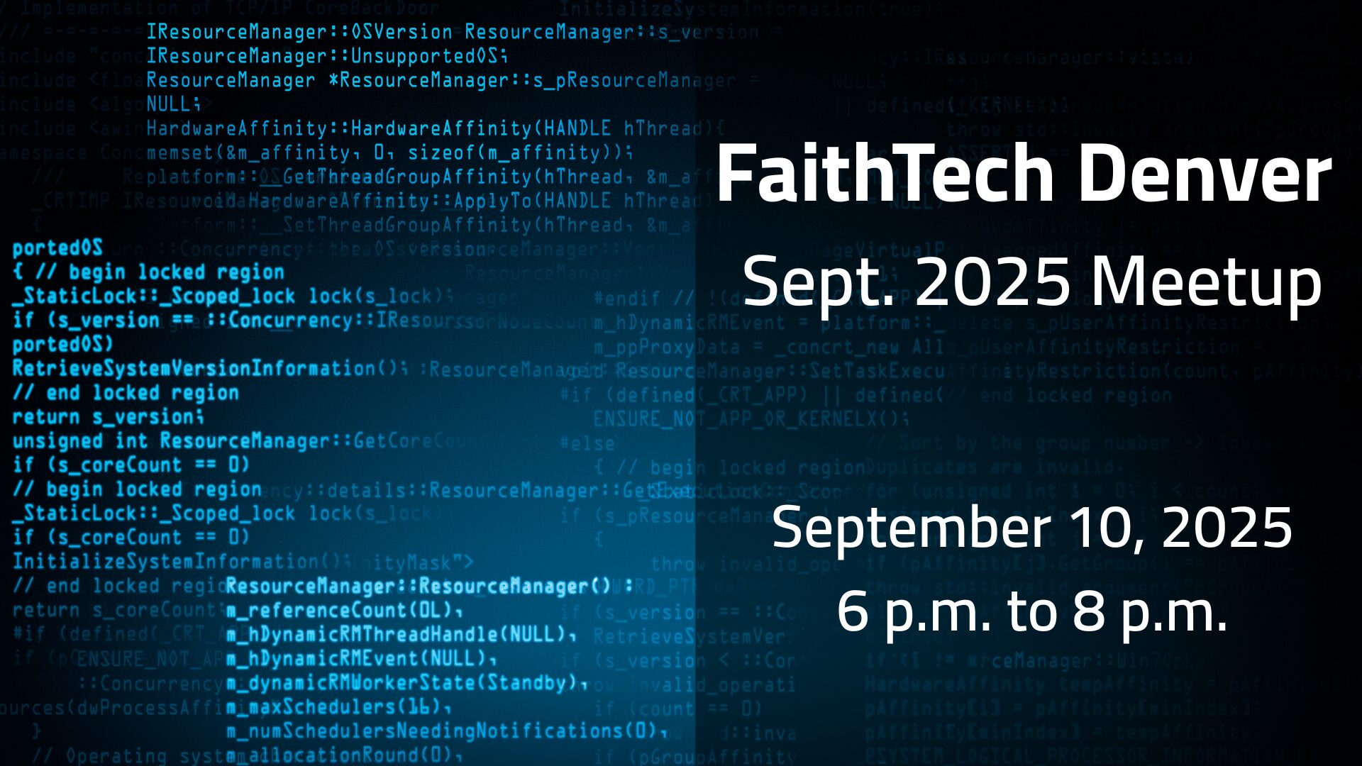 FaithTech Denver Meetup (September 2025) - Denver Institute For Faith ...